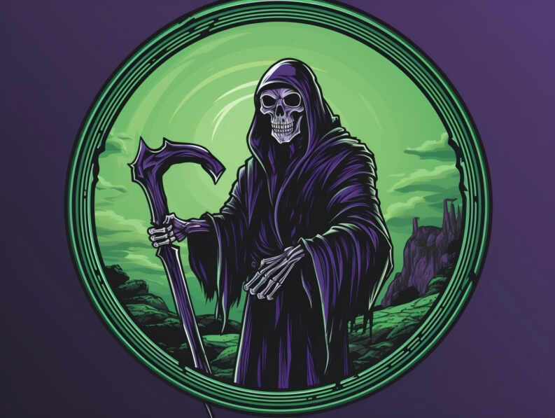 Download Stylized Grim Reaper Illustration Backgrounds Online ...