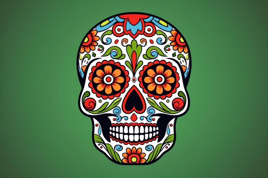 Descarga Diseño de calavera artística colorida Fondos En Línea ...