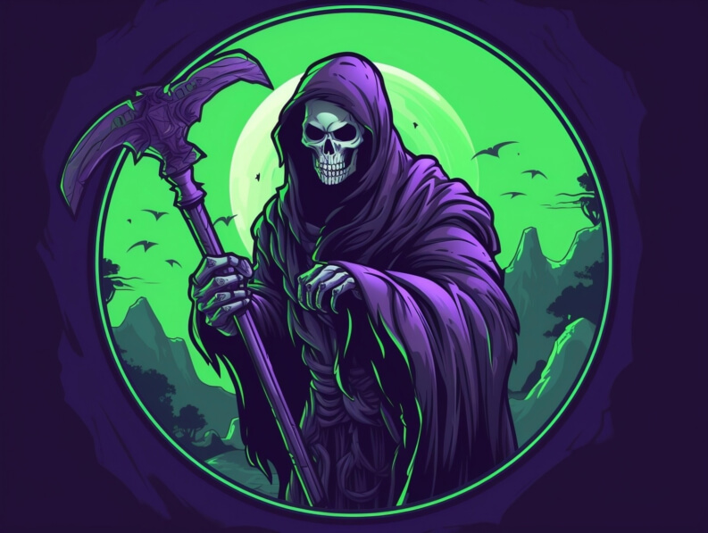 Download Stylized Grim Reaper Illustration Backgrounds Online ...