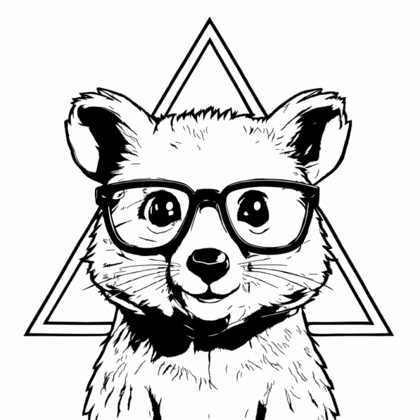Download Stylized Animal Character with Glasses Coloring pages Online ...
