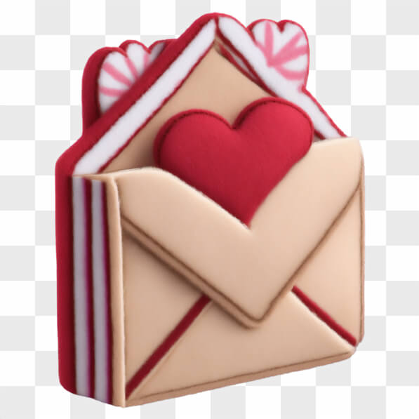 Download Plush Envelope with Hearts Cartoons Online - Creative Fabrica