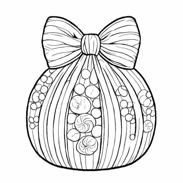 Download Decorative Candy Bag Coloring pages Online - Creative Fabrica