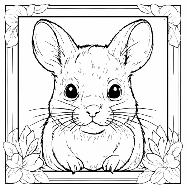 Download Cute Rabbit Line Drawing Coloring pages Online - Creative Fabrica