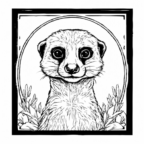 Descarga Ilustración de un Suricata Páginas para colorear En Línea ...