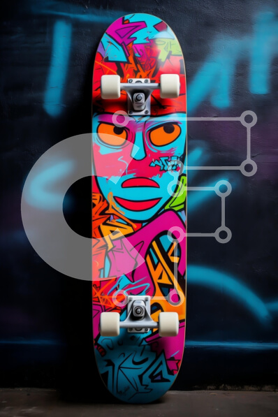 Descarga Patineta de graffiti vibrante Fotos de Archivo En Línea ...