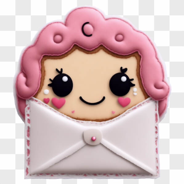 Descarga Personaje de dibujos animados adorable con cabello rosa en un ...