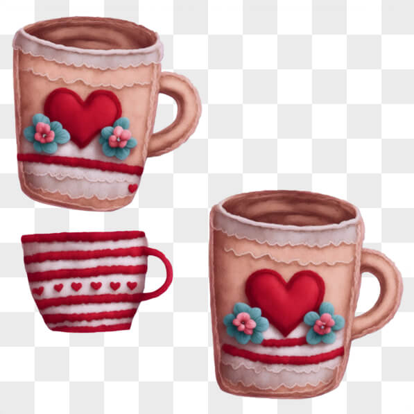 Download Whimsical Heart Mugs Cartoons Online - Creative Fabrica