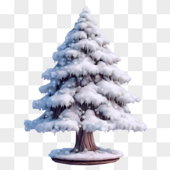 Download Snow-Covered Evergreen Tree Cartoons Online - Creative Fabrica