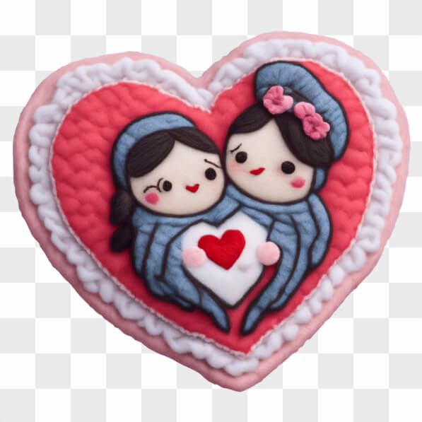 Descarga Decoración de peluche en forma de corazón con dos figuras ...