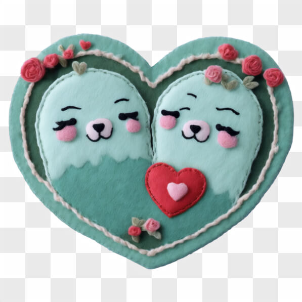 Download Cute Felt Art of Sea Creatures in Heart Design Cartoons Online ...