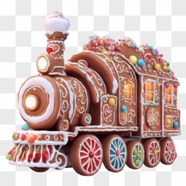 Download Whimsical Gingerbread Train Cartoons Online - Creative Fabrica