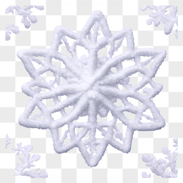 Download Intricate White Snowflake Design on White Background Cartoons ...