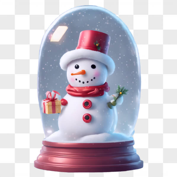 Télécharger Bonhomme de neige festif dans une boule à neige Dessins ...