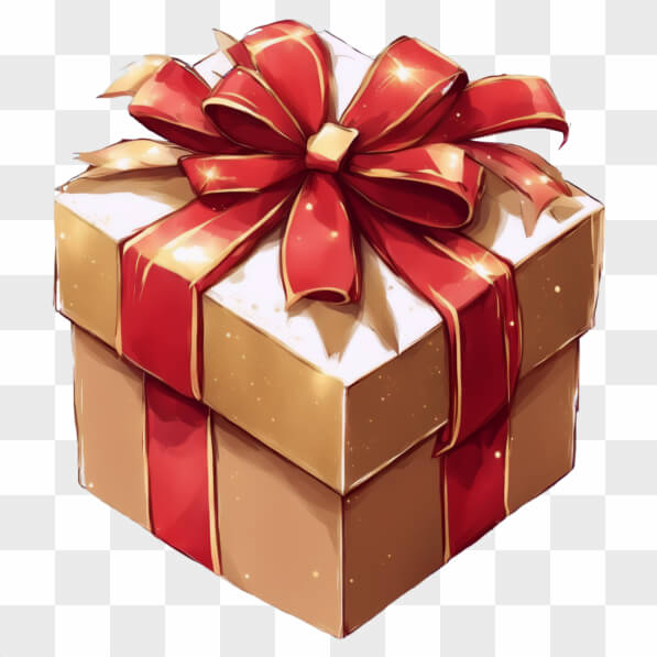 Download Festive Gift Box with Red Ribbon Cartoons Online - Creative ...