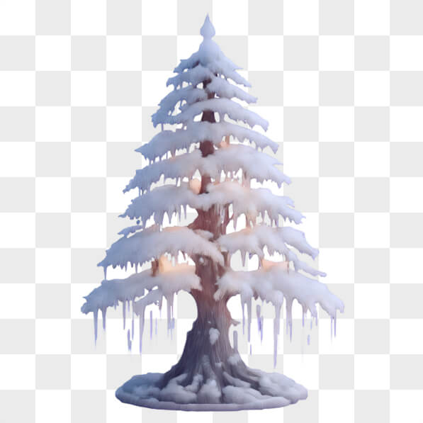 Download Snow-Covered Pine Tree in Winter Cartoons Online - Creative ...