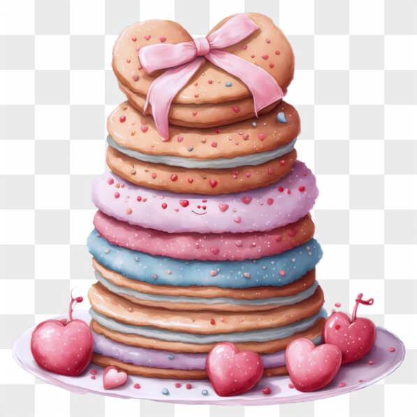 Download Colorful Heart-Shaped Cookies Stack Cartoons Online - Creative ...