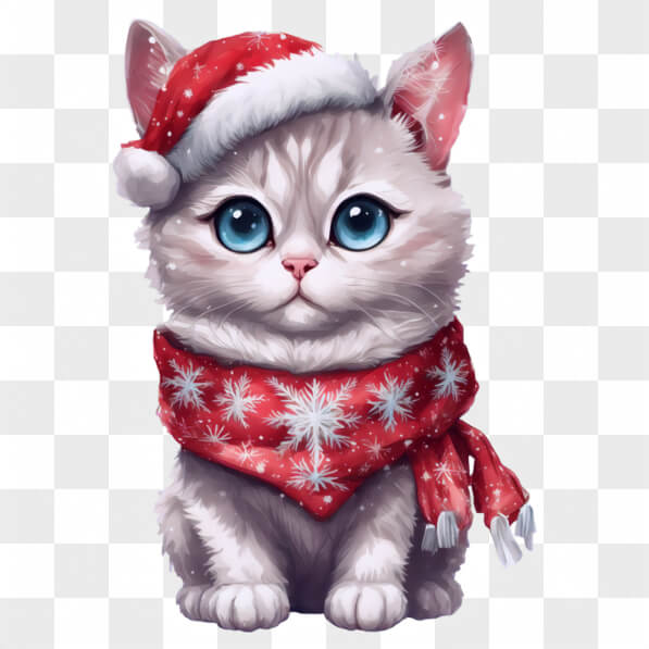 Descarga Gato navideño festivo con gorro de Santa Cartoons En Línea ...