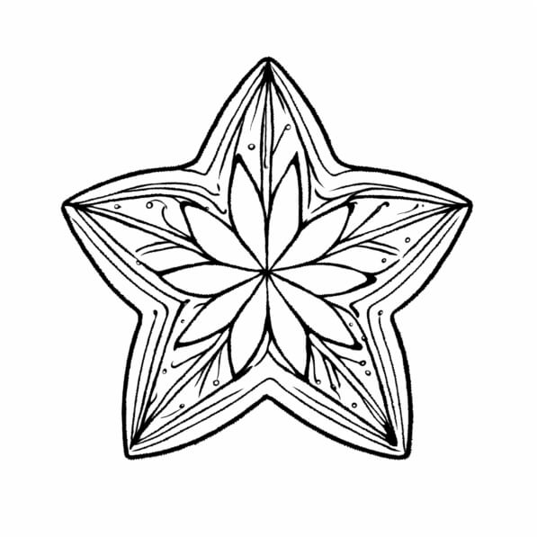 Download Intricate Star-Shaped Design Coloring pages Online - Creative ...