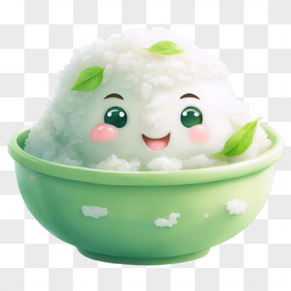 Download Kawaii Bowl of Rice with Happy Face Kawaii Online - Creative ...