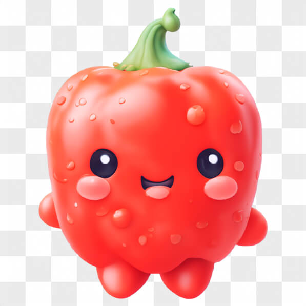 Download Kawaii Red Bell Pepper Character with Smile Kawaii Online ...