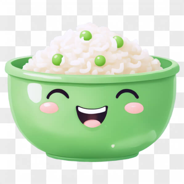 Download Kawaii Bowl of Rice with a Happy Face Kawaii Online - Creative ...