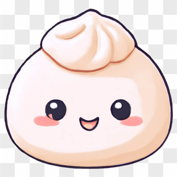 Download Kawaii Dumpling with a Happy Face Kawaii Online - Creative Fabrica