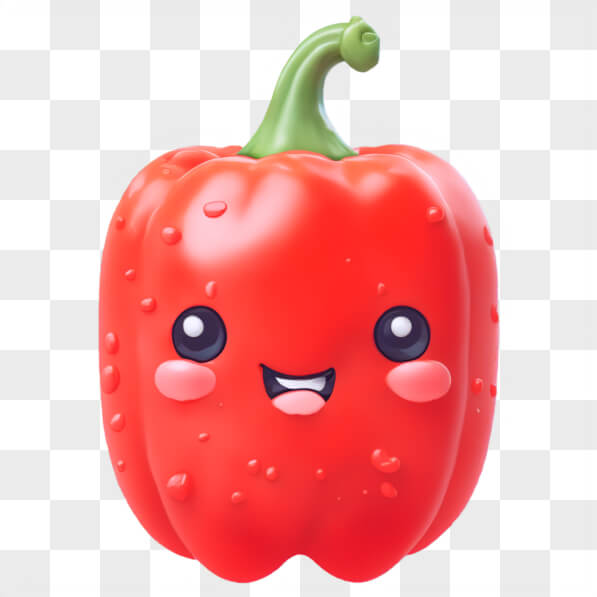 Download Kawaii Red Bell Pepper with Cute Face Kawaii Online - Creative ...