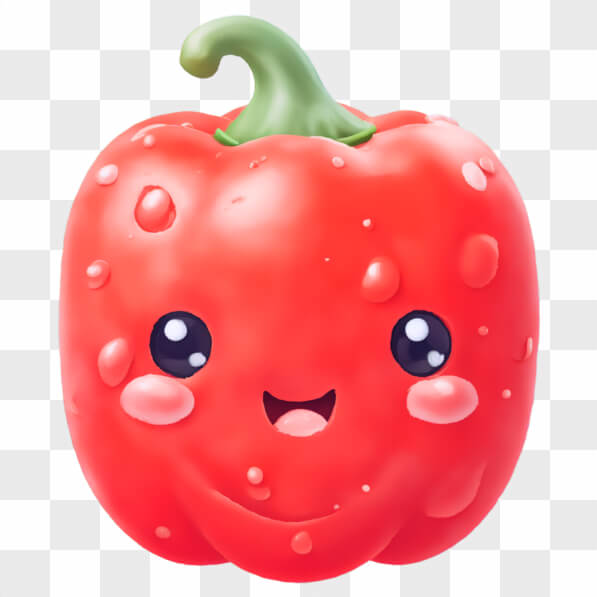 Download Kawaii Red Bell Pepper with Smiling Face Kawaii Online ...