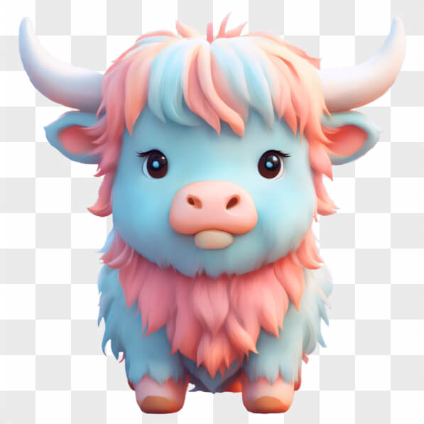 Download Kawaii Highland Cow Character in Pastel Colors Kawaii Online ...