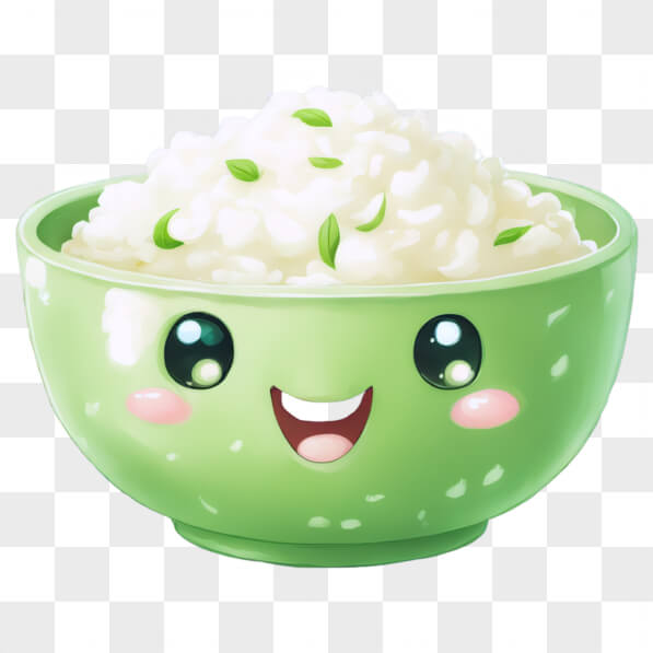 Download Kawaii Bowl of Rice with a Happy Face Kawaii Online - Creative ...