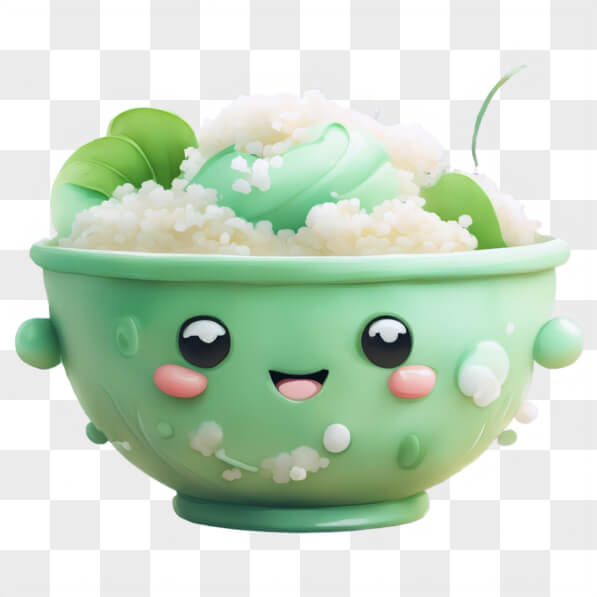 Download Kawaii Bowl of Rice with Happy Face Kawaii Online - Creative ...