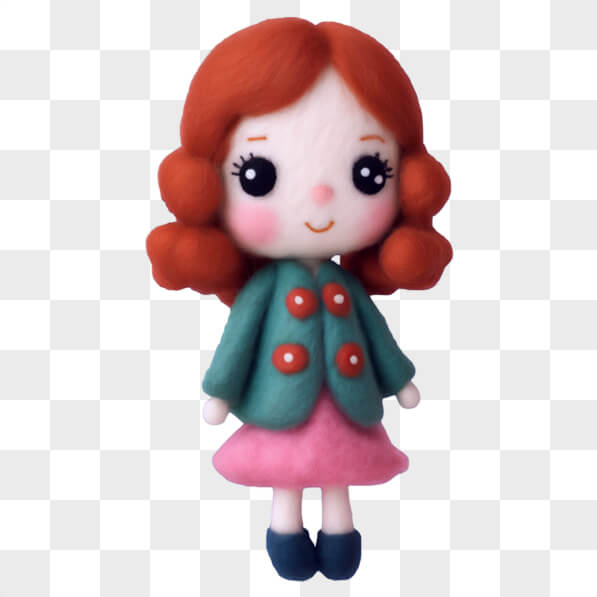 Download Handmade doll with orange-red hair Cartoons Online - Creative ...