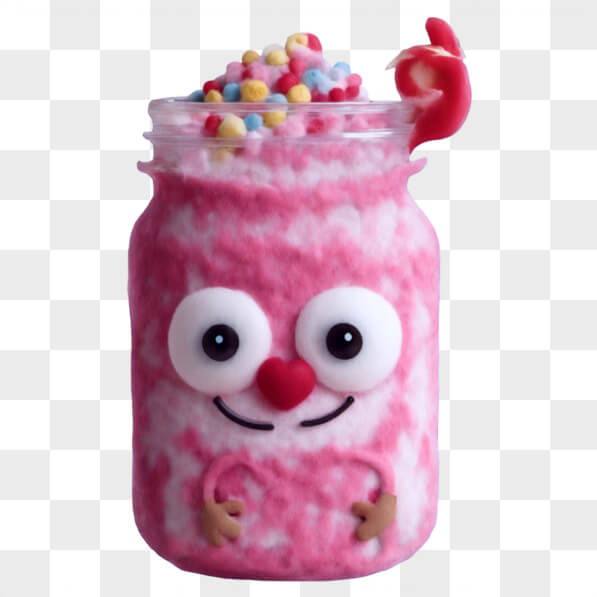Download Whimsical Pink Jar Character with Sprinkles Cartoons Online ...