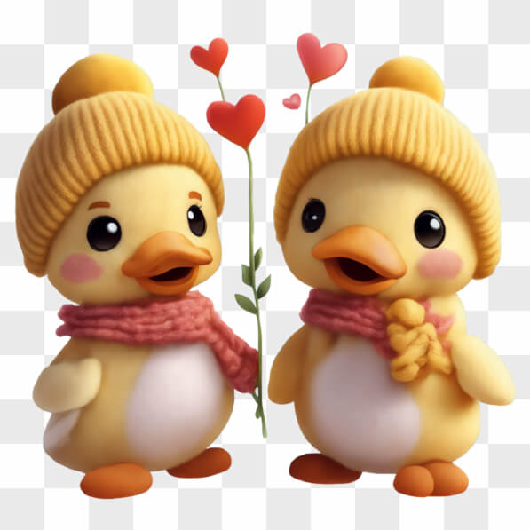 Descarga Patos de dibujos animados alegres con corazones Cartoons En ...