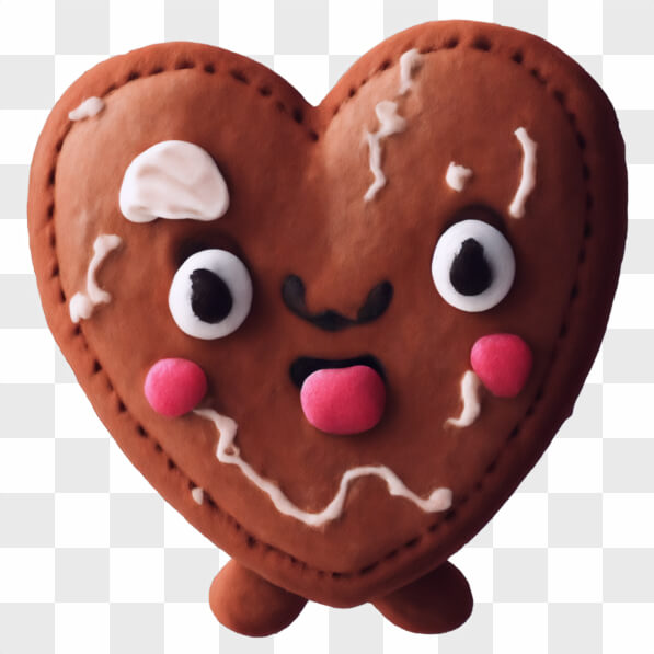 Download Playful Heart-Shaped Cookie Character Cartoons Online ...