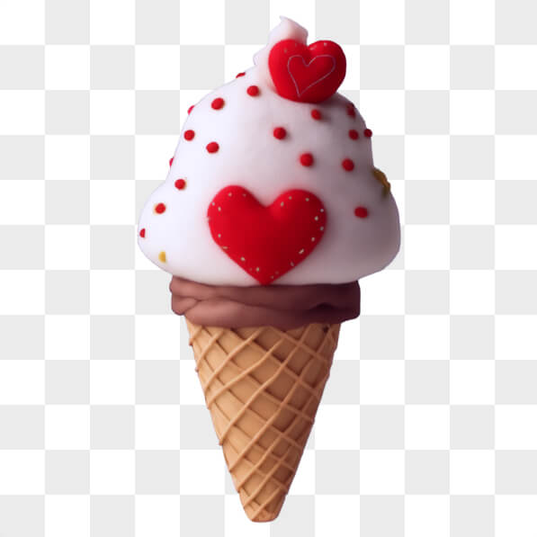 Download Grappige IJsje met Hartjes Cartoons online op Creative Fabrica