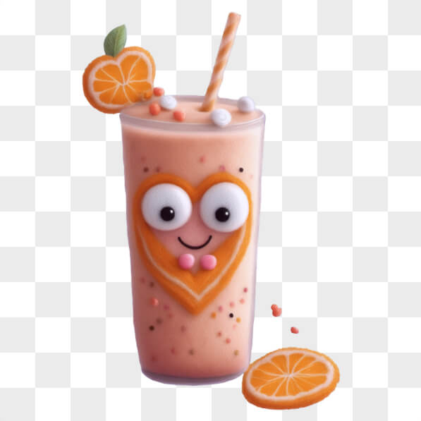 Download Animated Smoothie with Orange Slice Cartoons Online - Creative ...