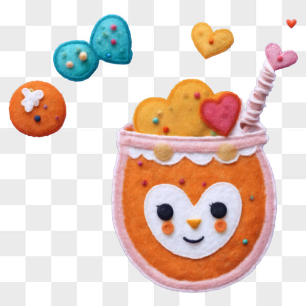 Download Colorful Felt Art with Cute Animal Jar Cartoons Online ...