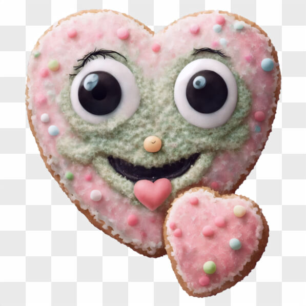 Download Playful Heart-Shaped Cookie Cartoons Online - Creative Fabrica