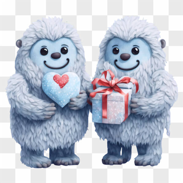 Download Cute Yetis Celebrating the Holidays Cartoons Online - Creative ...