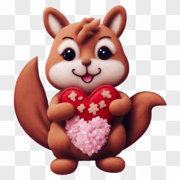 Download Cute Animated Squirrel Holding a Heart Cartoons Online ...