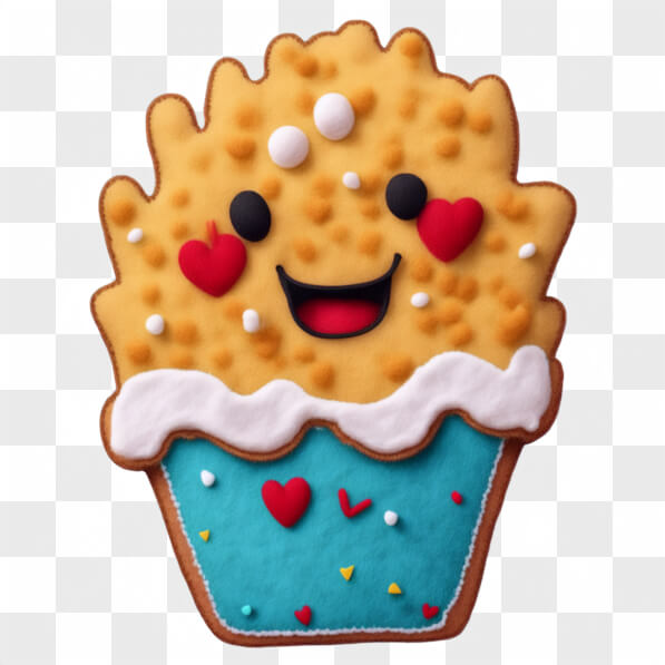 Descarga Personaje de cupcake lindo con cara sonriente Cartoons En ...