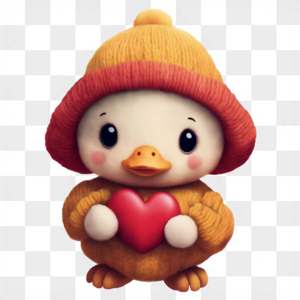 Descarga Patito Animado Lindos Sosteniendo un Corazón Cartoons En Línea ...