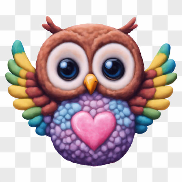 Descarga Búho de dibujos animados colorido con corazón Cartoons En ...