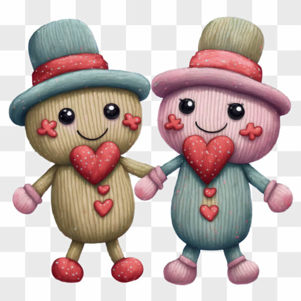 Download Cute Colorful Dolls Holding Hands Cartoons Online - Creative ...