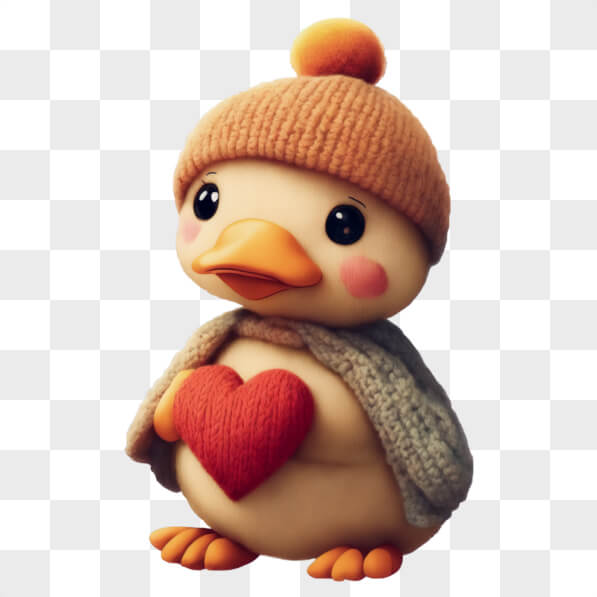 Descarga Pato de dibujos animados lindo sosteniendo un corazón Cartoons ...