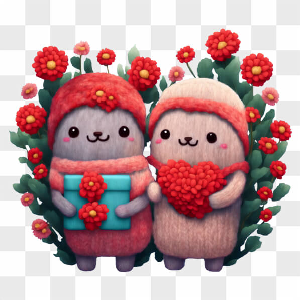 Download Cute Characters Surrounded by Flowers Cartoons Online ...