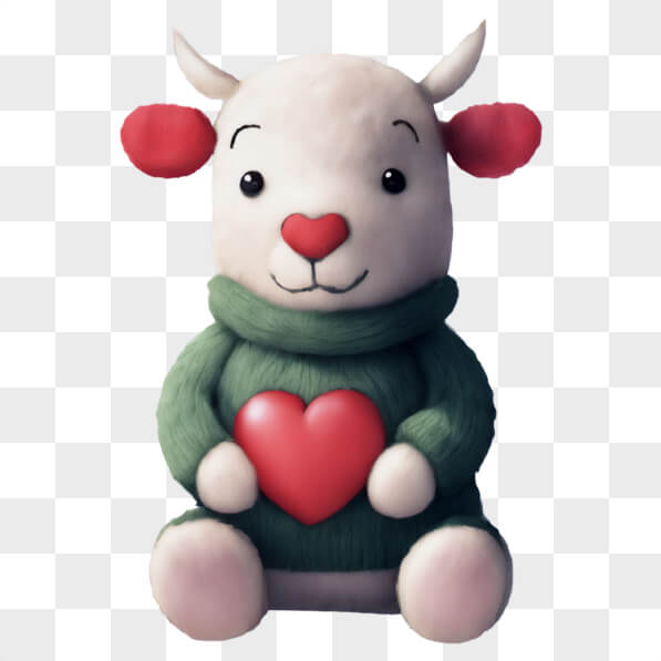 Download Adorable plush sheep holding a heart Cartoons Online ...