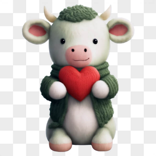 Descarga Linda vaca de dibujos animados sosteniendo un corazón Cartoons ...