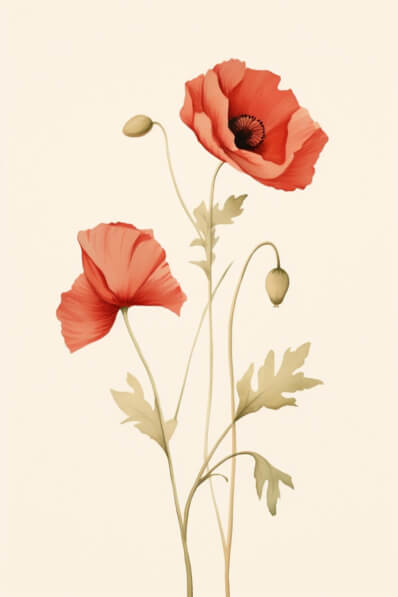 Download Red Poppy Flowers on Beige Background Backgrounds Online ...